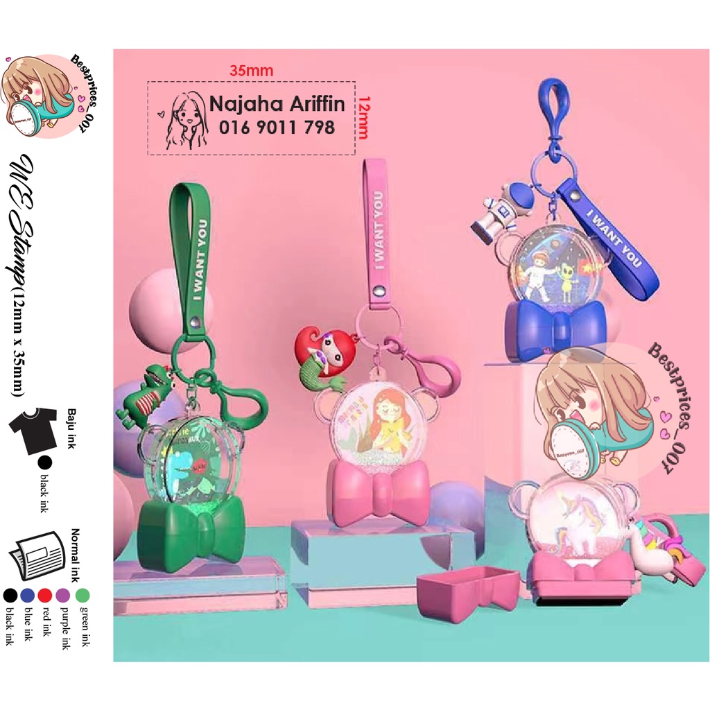 Keychain Stamp Chop(Signature chop,Name Stamp,Nurse Stamp,Cop Guru)Pre ...