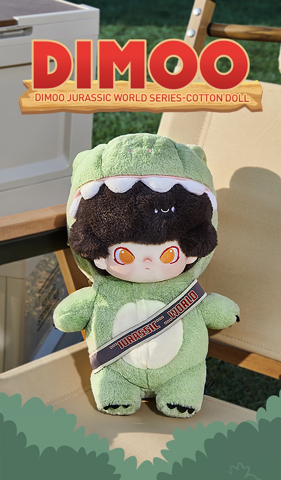 POP MART DIMOO Jurassic World Series-Newborn Cotton Doll Figurine ...