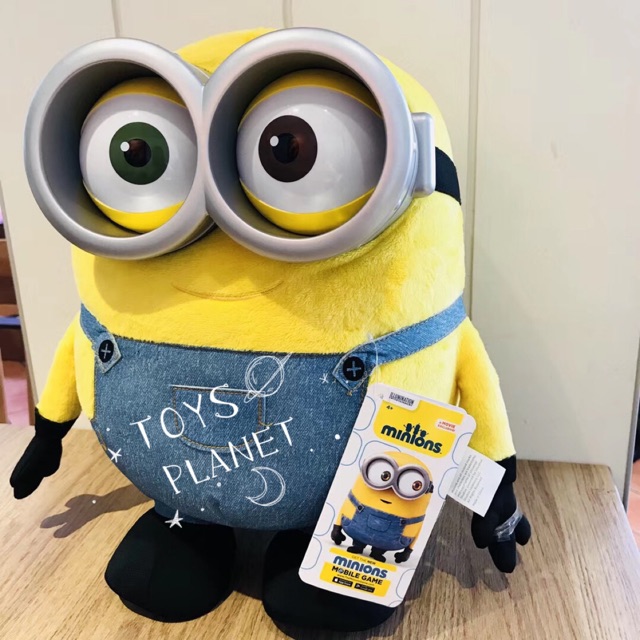 {ORIGINAL} JUMBO TALKING MINION BOB SOFT CUDDLY TOY WITH LIGHT & SOUND ...