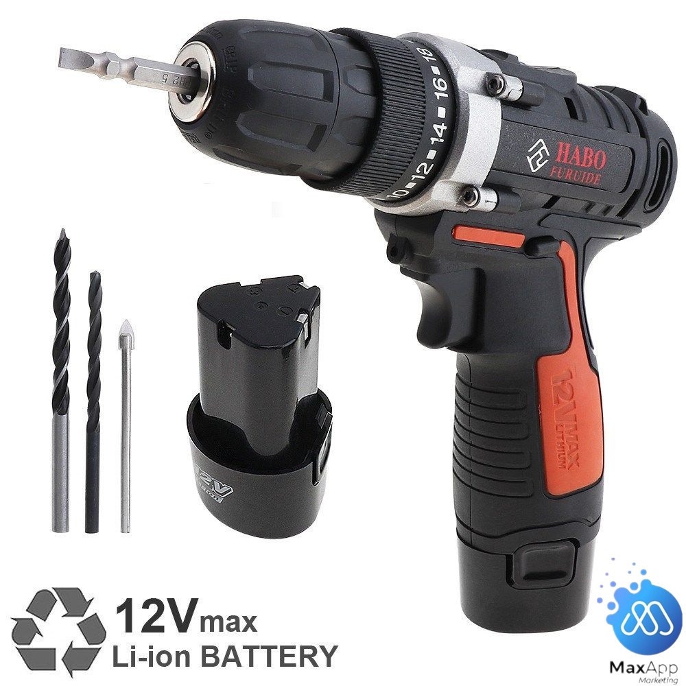 (READY STOCK) Original HABO Furuide 12V Cordless Drill - HABO ...