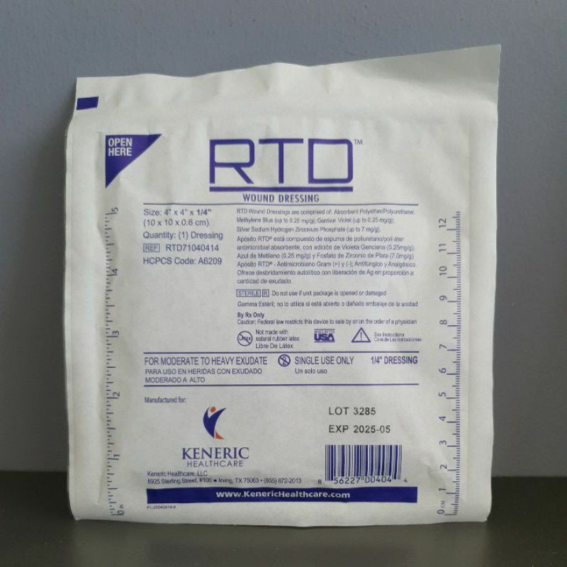 [SATU KEPING] KENERIC RTD WOUND DRESSING 10X10X0.6CM 1S EXP07/2026 ...
