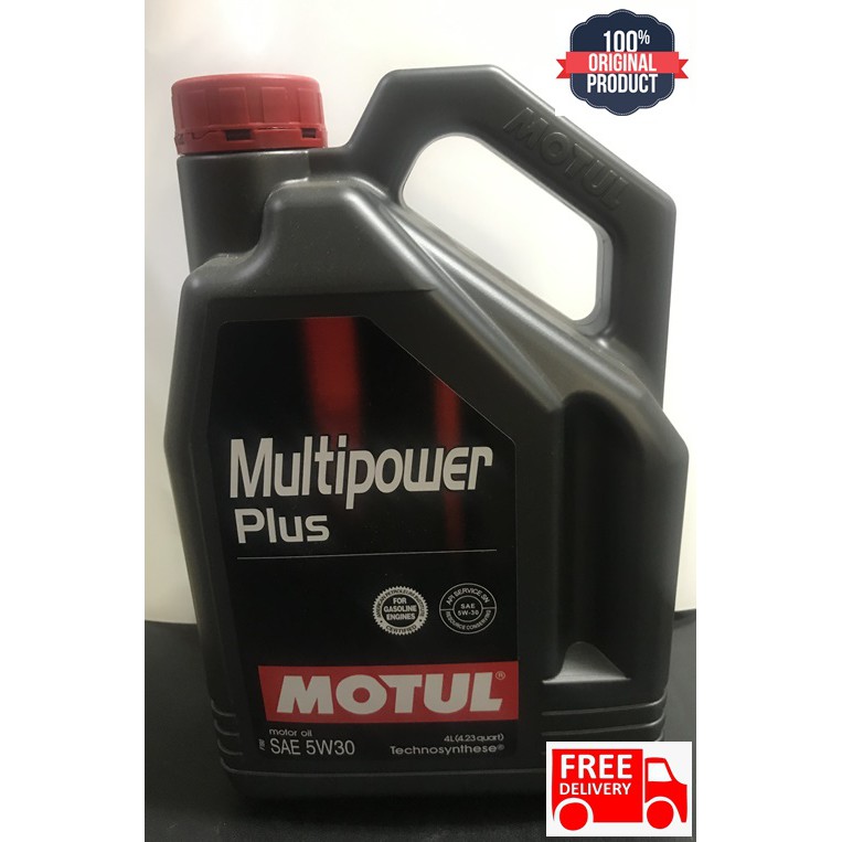 MOTUL MULTIPOWER PLUS 5W-30 SEMI SYNTHETIC GASOLINE & DIESEL ENGINE OIL ...