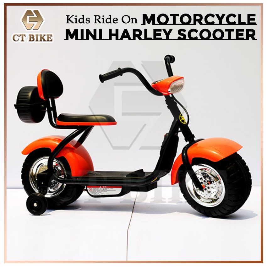 Kids Ride On Mini Harley Scooter Child Rechargeable Super Classic Ride ...