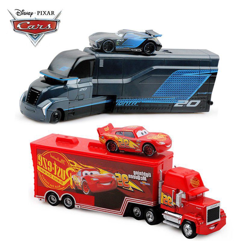 Disney Pixar Cars Toys Lightning McQueen King & Dinoco Jackson Storm ...