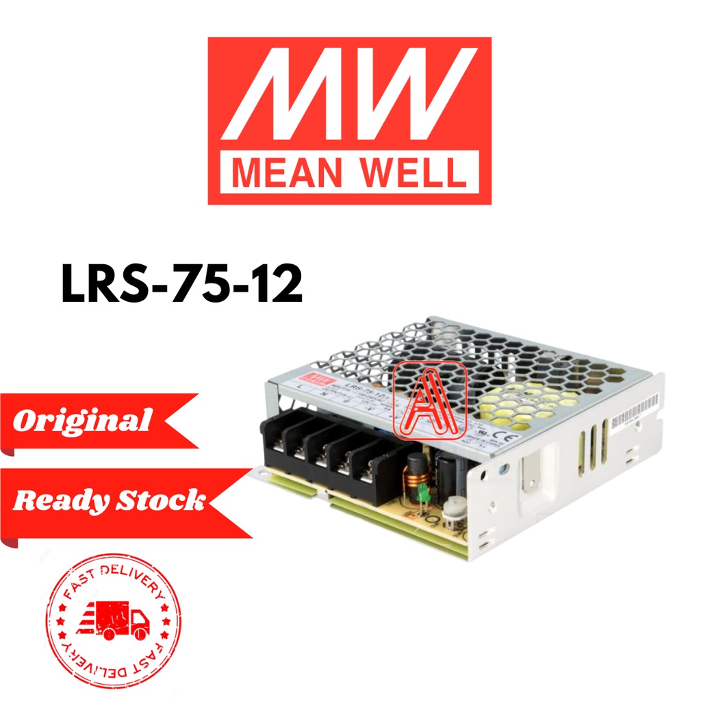 Mean Well LRS-75-12 75W 12V 6.2A MeanWell Power Supply ~ Original 👍1 Year Warranty 👍 Fast ...