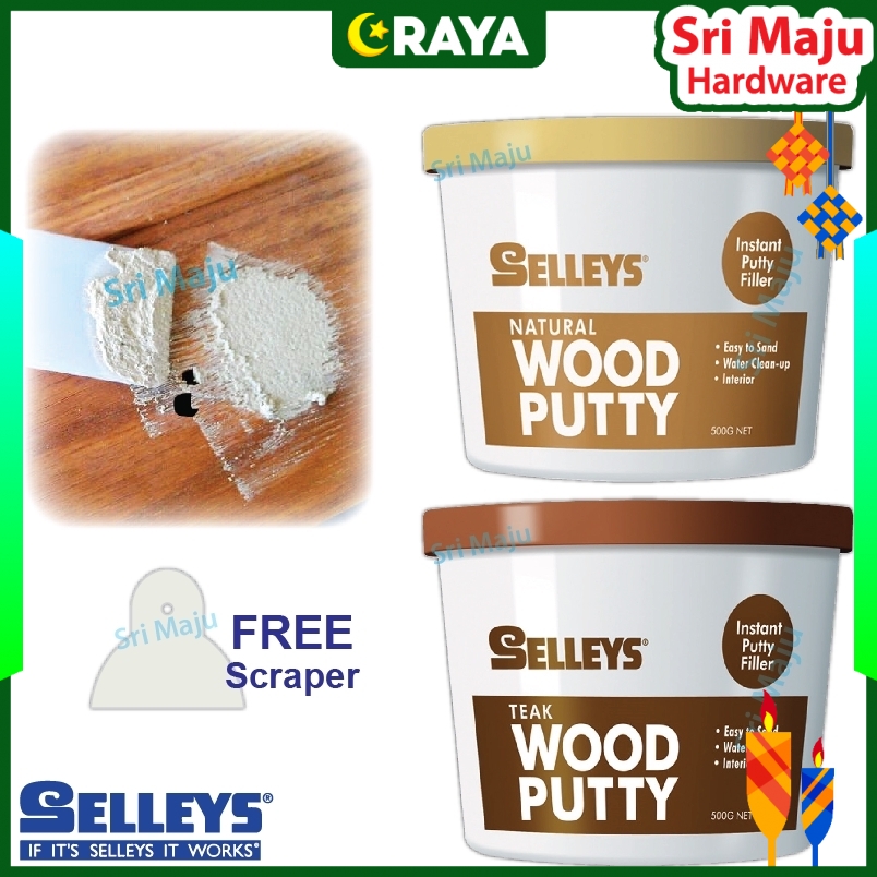 MAJU Selleys Wood Filler 500g for Wood Crake Hole Gap Repair Teak ...