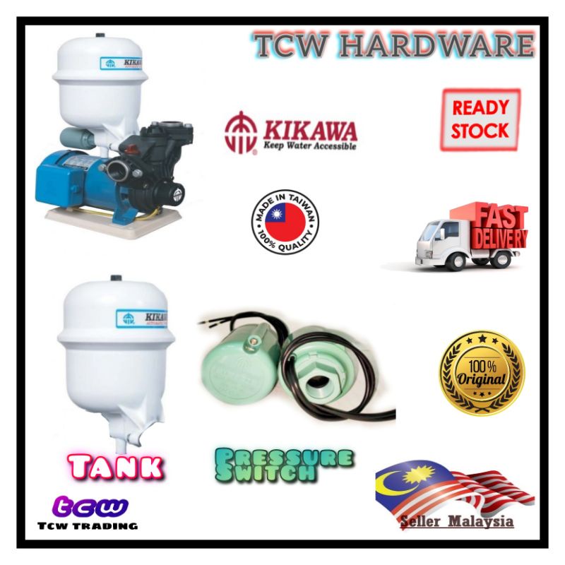 KIKAWA AUTOMATIC PUMP PRESSURE TANK AND SWITCH FOR KP852NT | Shopee ...