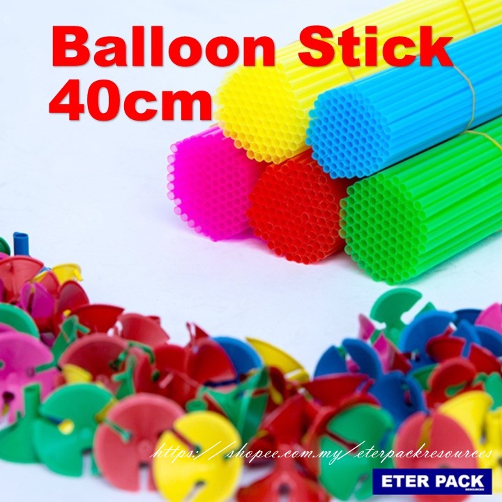 40cm High Quality Plastic Balloon Stick / Batang Belon and Cup for Foil ...