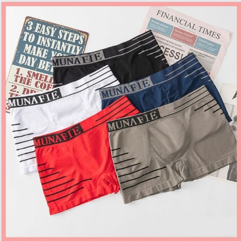 3 In 1 Set MUNAFIE Men's Boxer Men's Underwear Men's Elastic Underwear ...