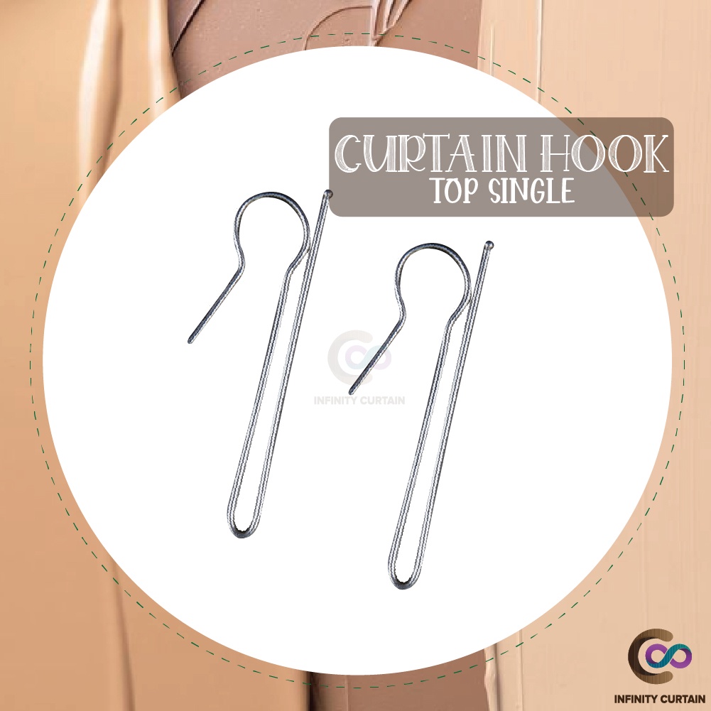 3Inci Cangkuk Langsir Single Cangkuk Atas (3inch Single Cutain Hook Top ...