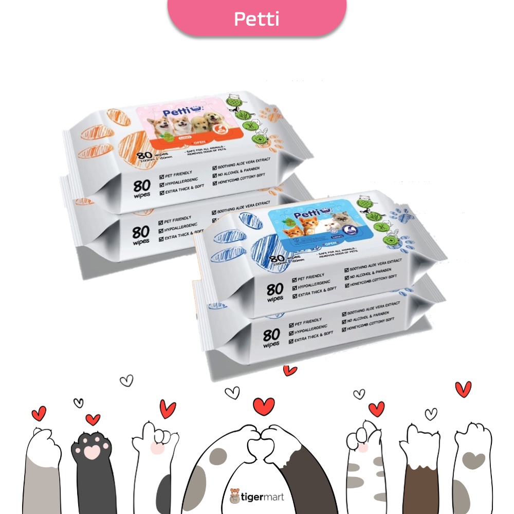 Petti Pet Wipes Cat and Dog - 1 Carton (24 Packs) | Shopee Malaysia