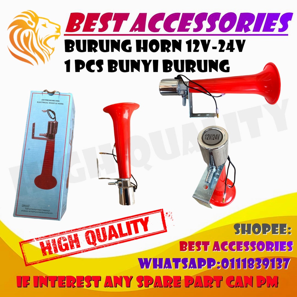 BURUNG HORN 12V-24V (1PCS ) BUNYI BURUNG HIGH QUALITY | Shopee Malaysia
