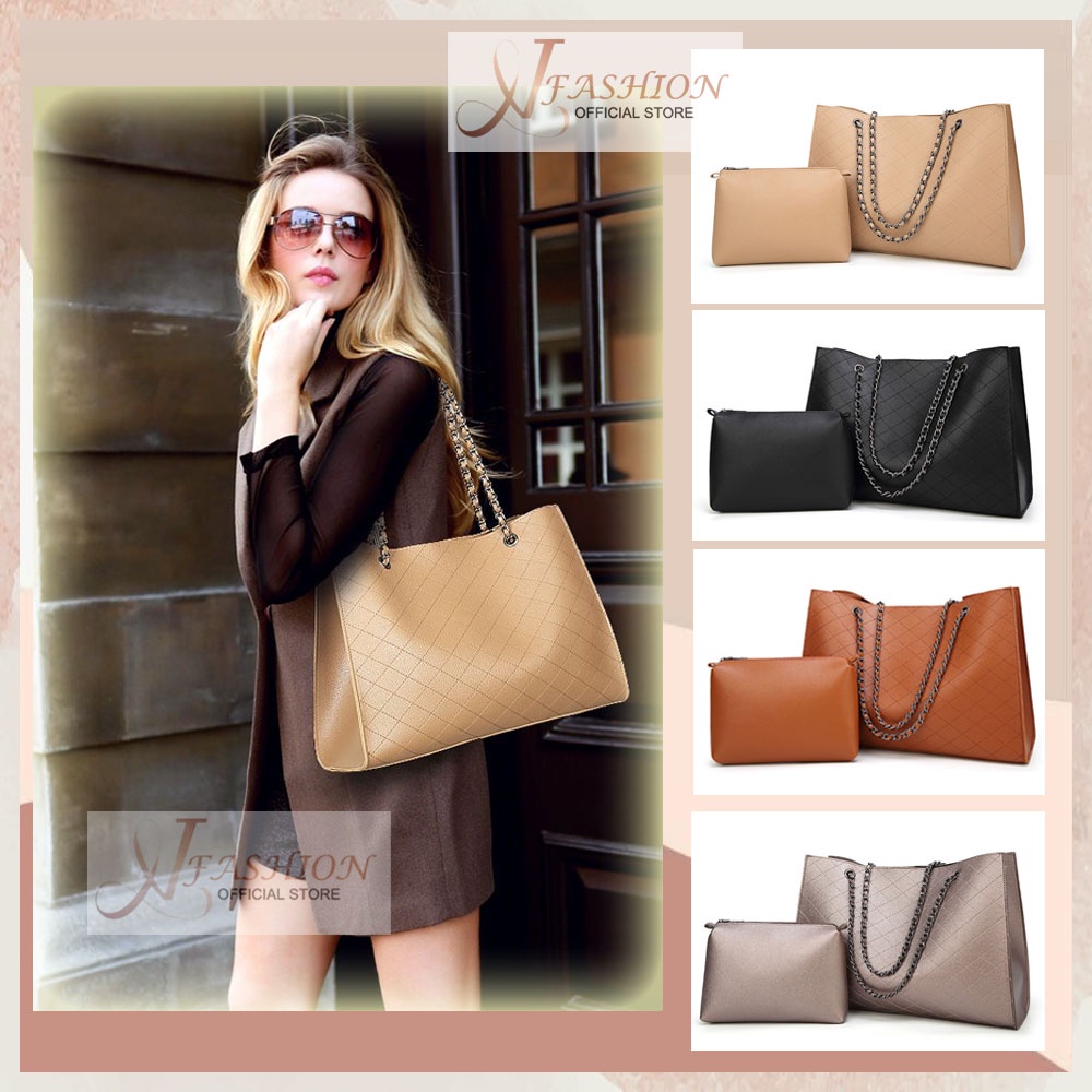 VLFASHION Elegant Handbeg 2 In 1 Fashion Shoulder Women Set Handbag ...
