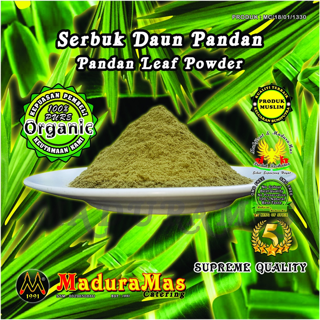 Serbuk Daun Pandan - Pandan Leaf Powder 500g - 1 kg (100% Pure) Stok ...