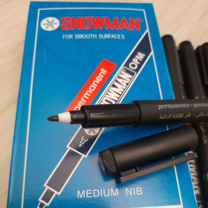 Opm / 12 Snowman Permanent Pens | Shopee Malaysia