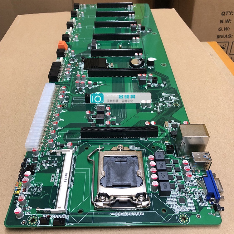 New b85 8 card in-line motherboard 6.5cm spacing 1150 motherboard multi ...