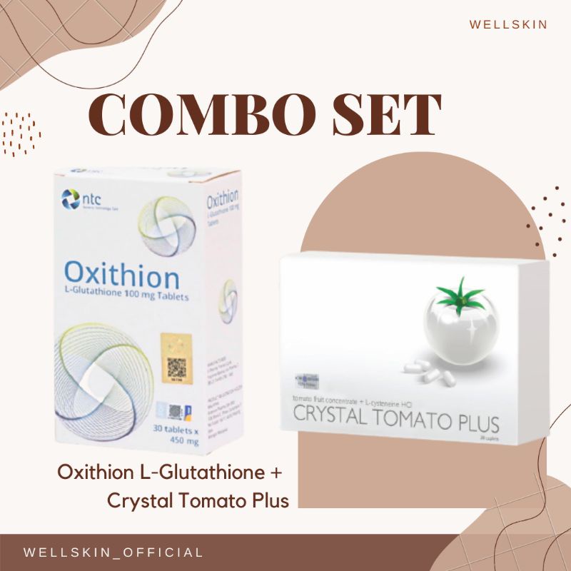 (Combo Deal) Oxithion L-GLUTATHIONE 30 tablets + Crystal Tomato Plus 30 ...