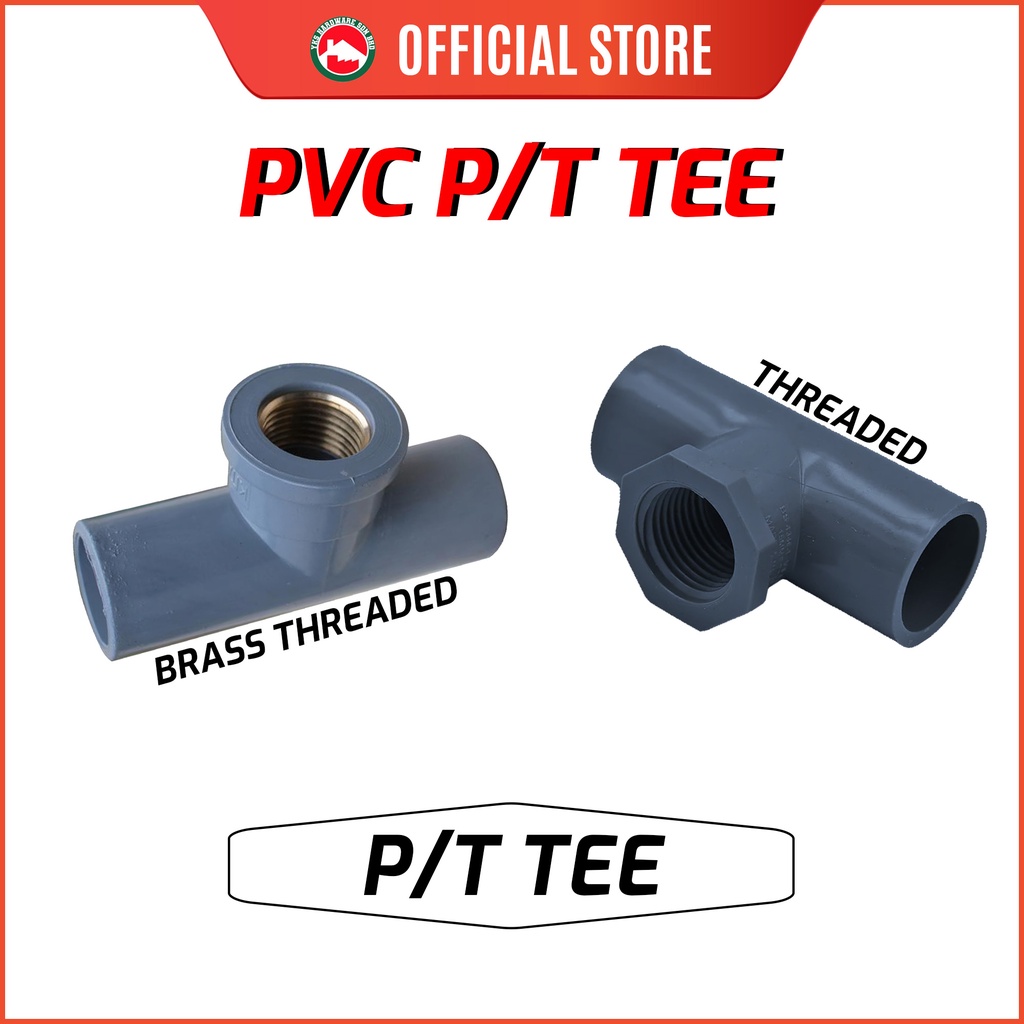 PVC P/T TEE THREADED & BRASS THREADED 15MM (1/2") | Shopee Malaysia