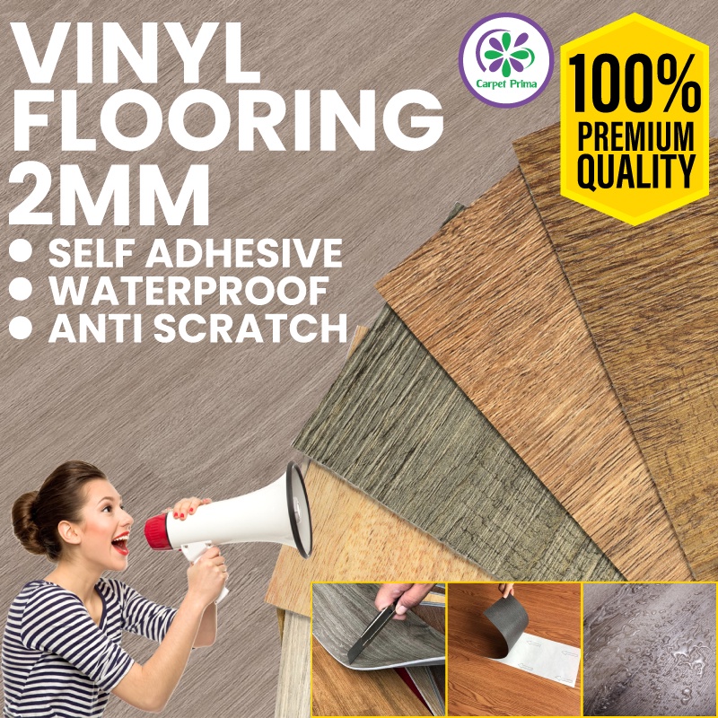 2mm DIY Vinyl Self Adhesive Flooring Stickers 24sqft/16pcs (box ...
