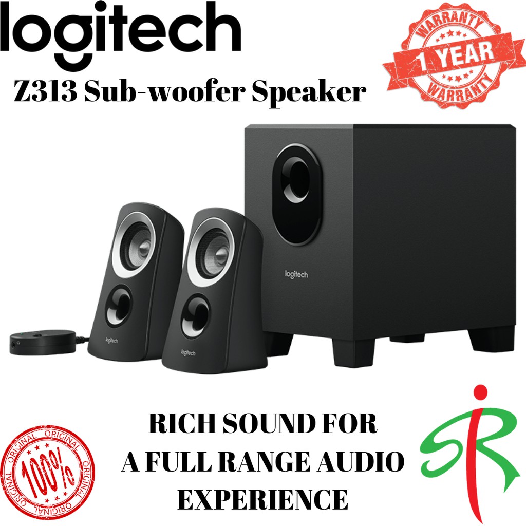 Logitech Z313 Speaker System with Subwoofer (50W) | Shopee Malaysia