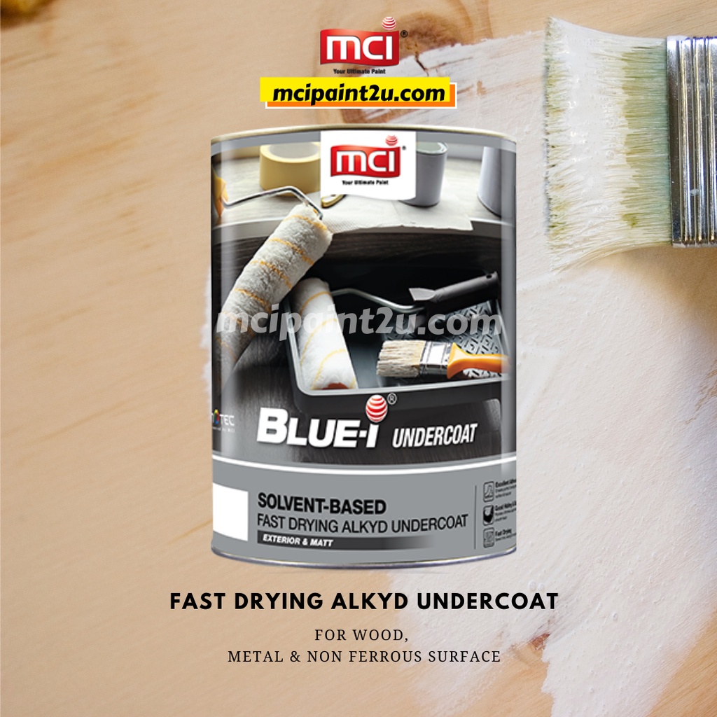 MCI Paint BLUE-i Undercoat 5L Wood Metal/ Cat Kayu Besi lapisan bawah ...