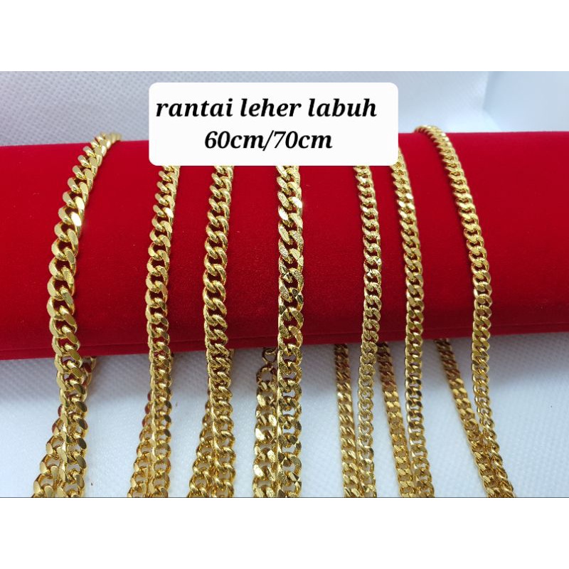 Rantai leher labuh 60cm/70cm emas bangkok | Shopee Malaysia
