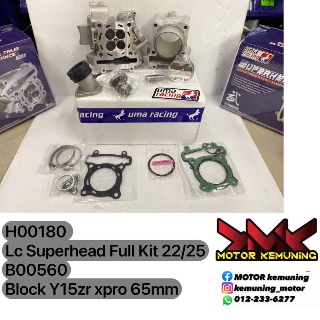 UMA RACING LC SUPERHEAD FULL KIT 22MM/25MM CODE:02H00180 / Y15 BLOCK ...