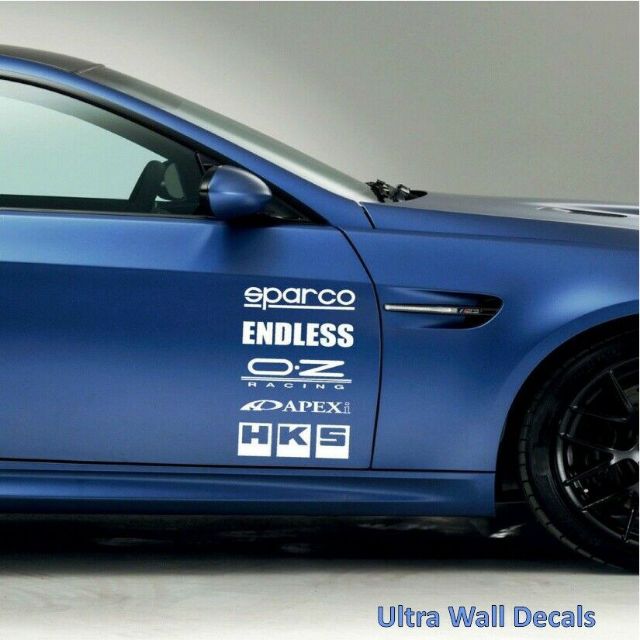 Racing Sponsors sport car sticker logo decal BLAC | Shopee Malaysia
