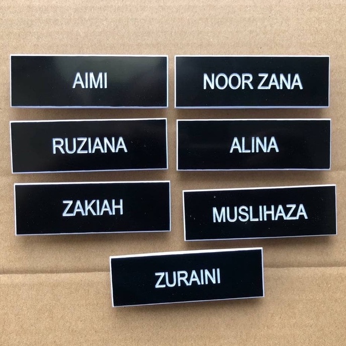 Name Tag MAGNET, Name Tag PIN Untuk Tag Nama Sekolah Cikgu, Nama Tag ...