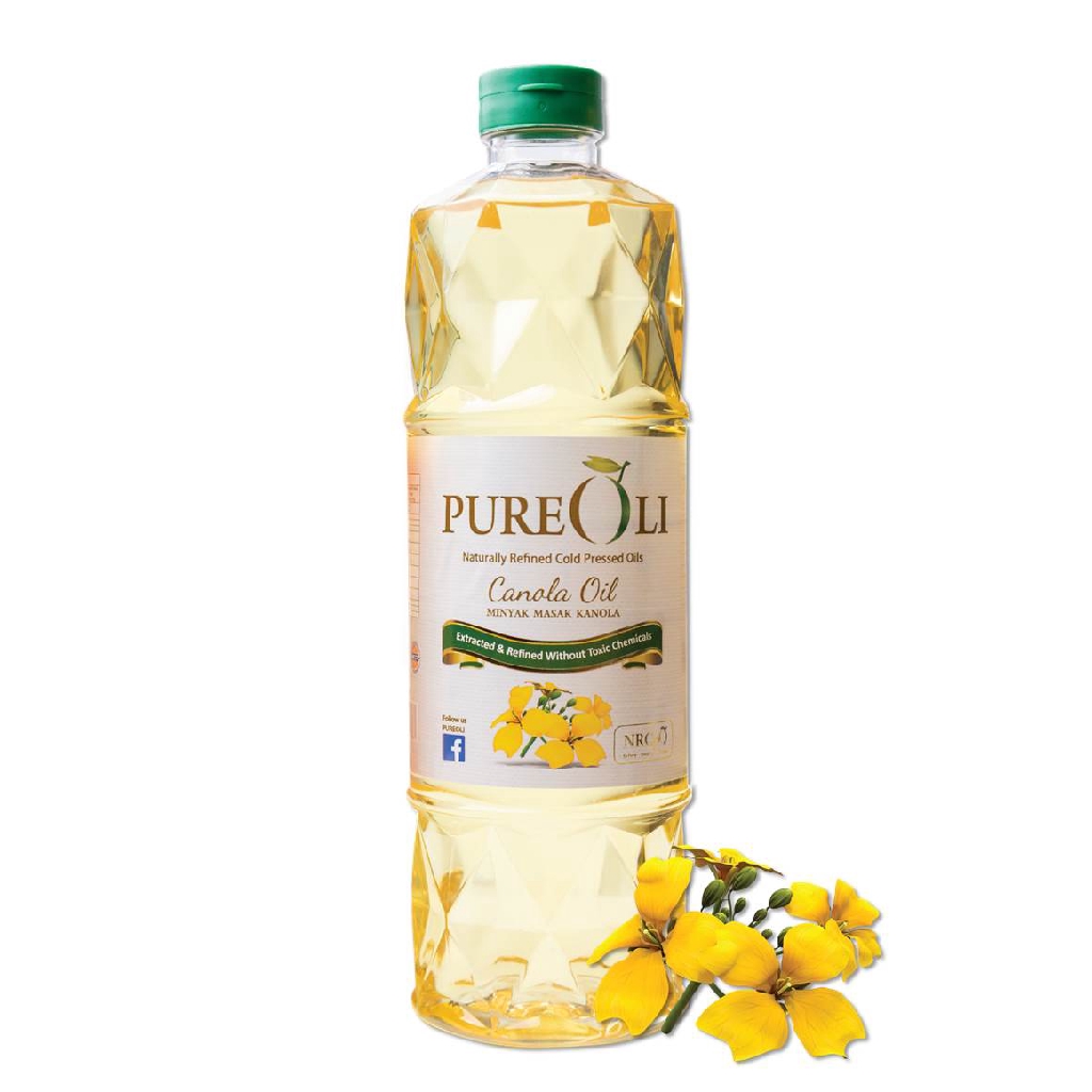 PureOli Canola Oil (1kg) Naturally Refined cold Pressed Oil NRCpO Ideal ...