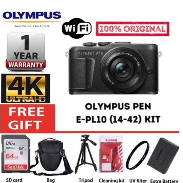 Olympus Pen E-PL10 EPL10 14-42mm original 4K UHD WiFi Bluetooth (1 ...