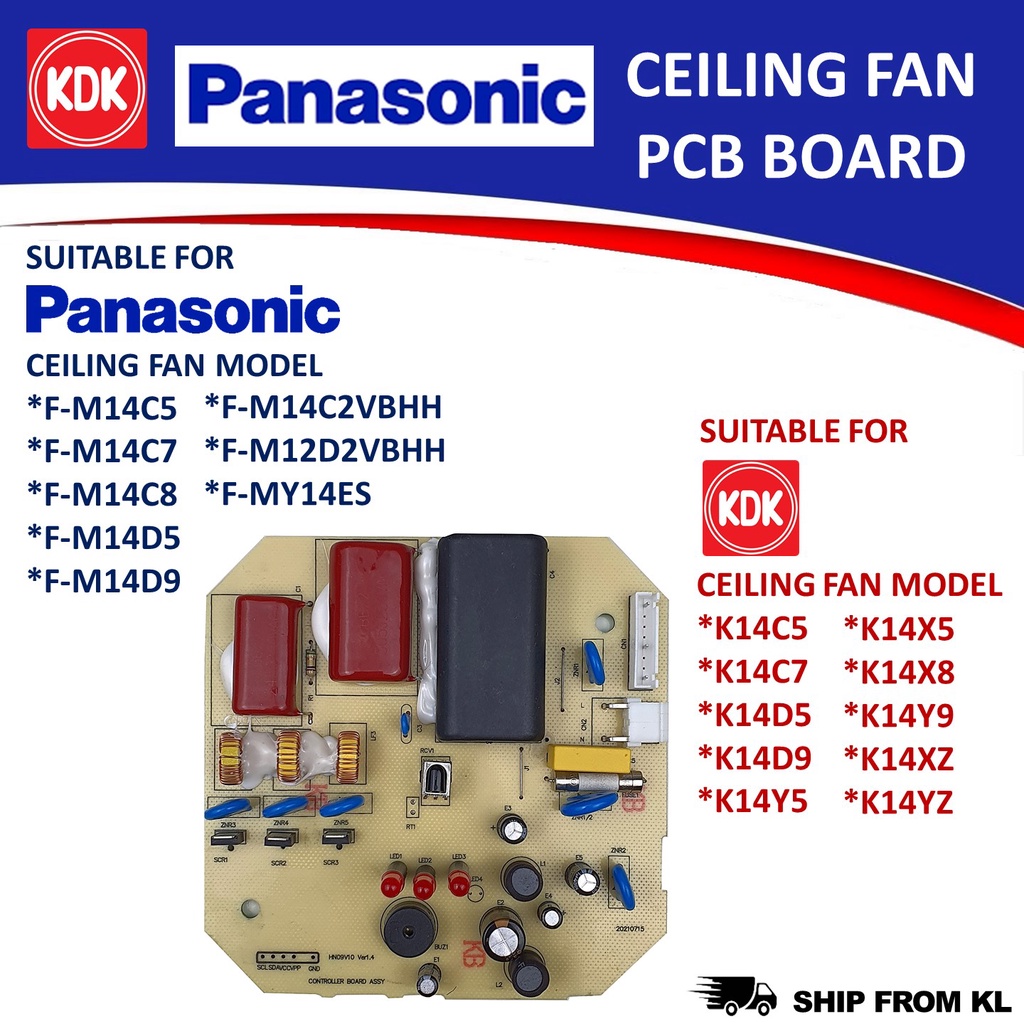 Panasonic KDK Ceiling Fan PCB Board (HN09V10) | Shopee Malaysia