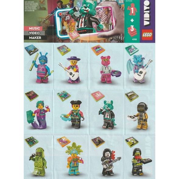 (NO BOX) LEGO VIDIYO 43108 BANDMATES SERIES 2 MINIFIGURES 2021 VIDEO ...