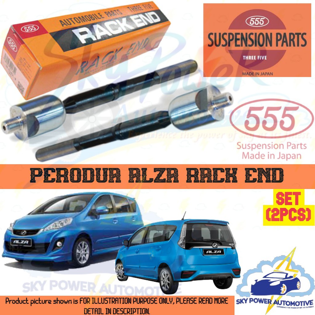 PERODUA ALZA 555 JAPAN BRAND STEERING RACK END (SET 2PCS) | Shopee Malaysia