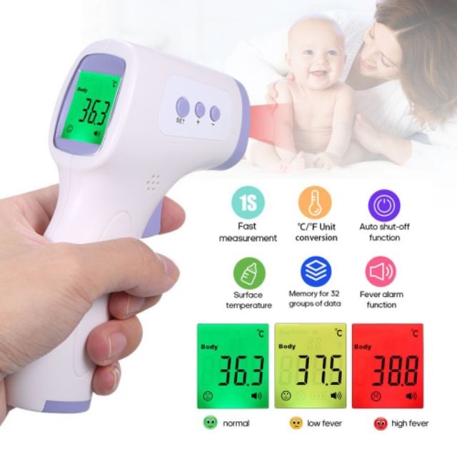 [ REDUCTION MYR 0.11 ] Digital Non-contact Infrared Forehead Suhu Check ...