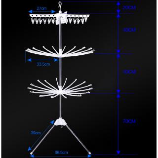 Rak Ampaian Sidai Pakaian 3 Tingkat Jimat Ruang / 3Tier Foldable ...