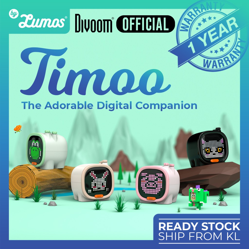 [READY STOCK] Divoom Timoo LED Screen Pixel Display Portable Bluetooth ...