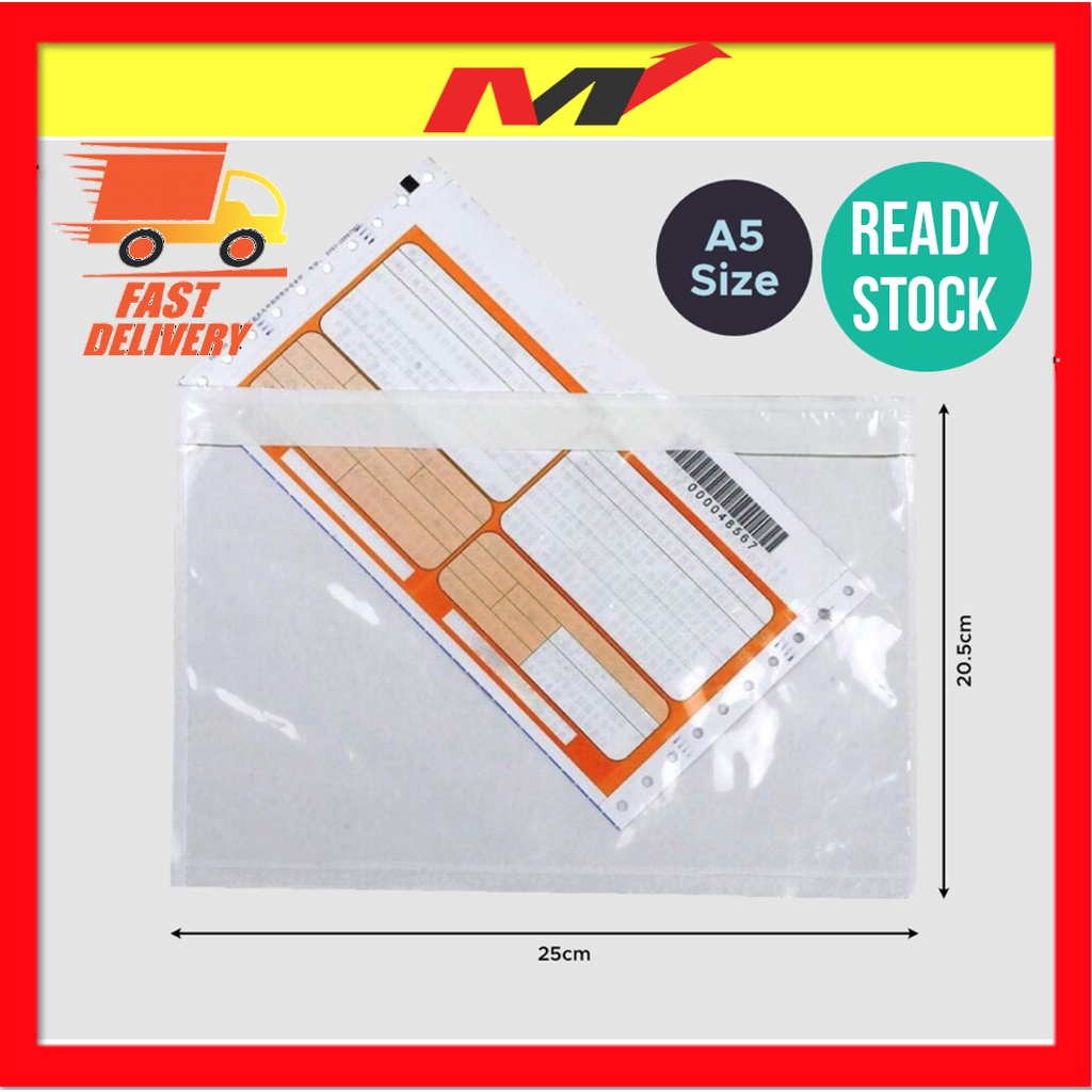 A5 Size Airway Bill Consignment Note Pocket Courier Pocket Flyer Pocket ...