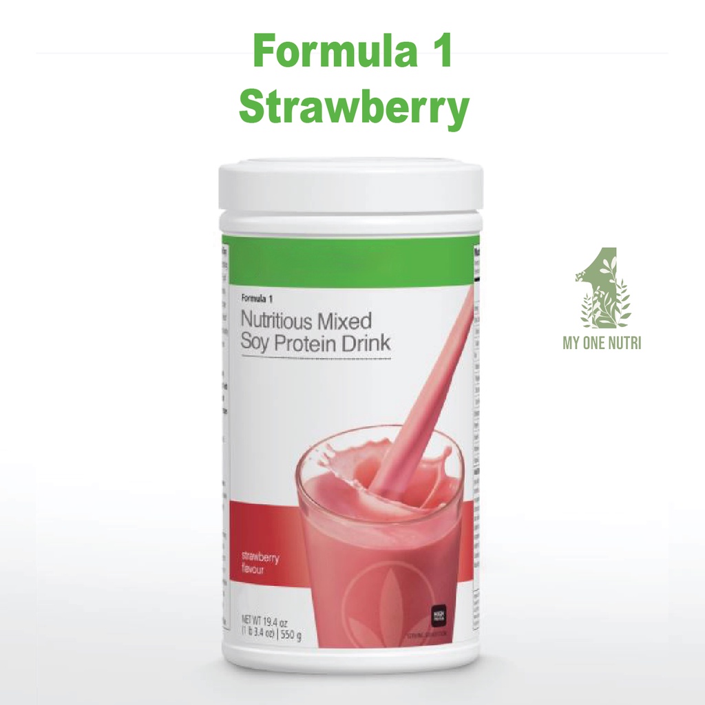 Strawberry Formula 1 (F1) Nutritious Mixed Soy Protein Drink (100% ...