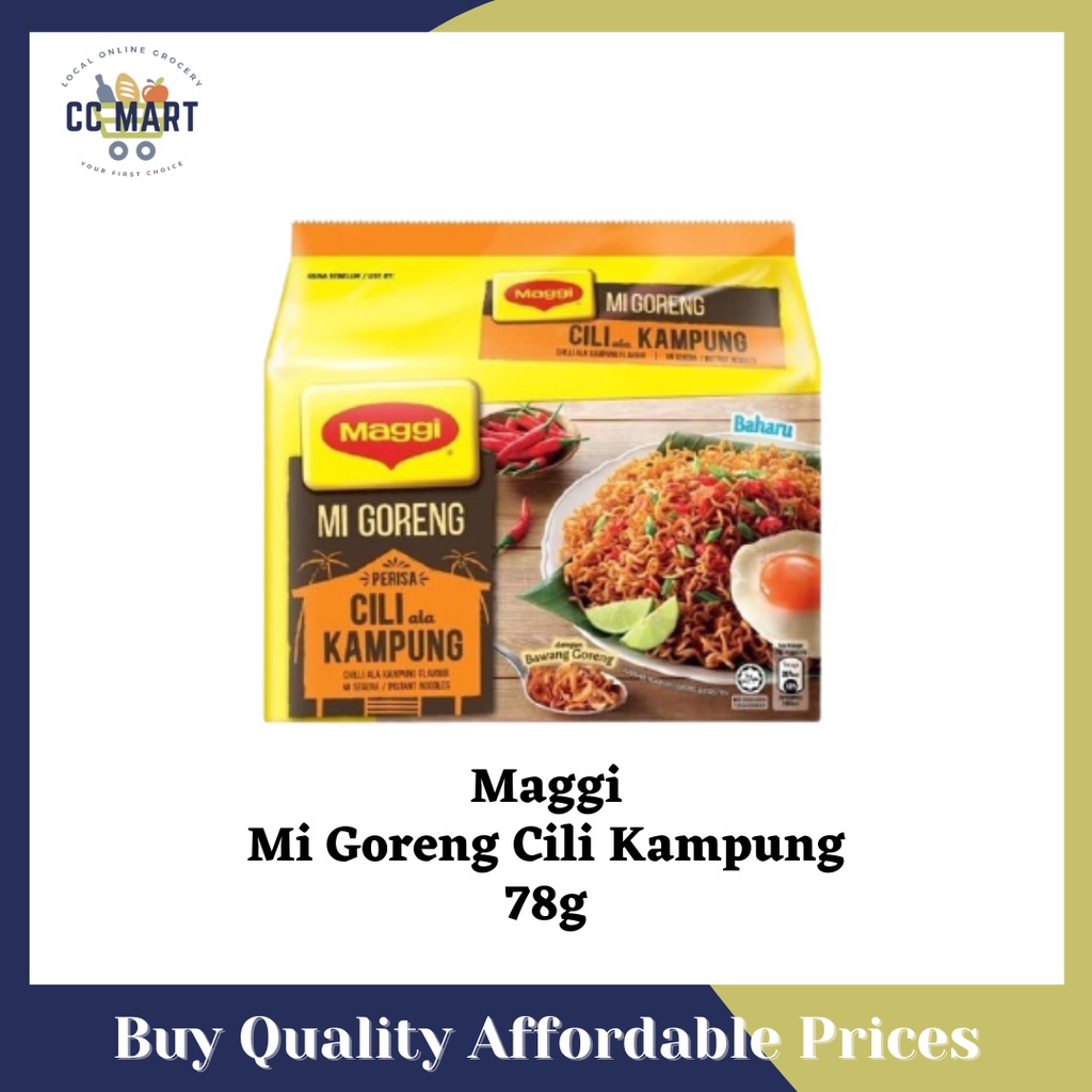 Maggi - 5 Pack - Mi Goreng Cili Kampung / 78g | Shopee Malaysia