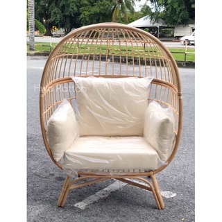 Big size bird nest chair igloo cage rattan chair lounge hotel resort relax deco chair Kerusi ...