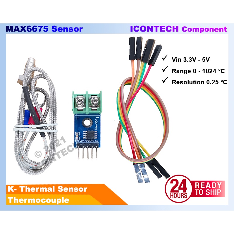 MAX6675 K Type Thermocoupler Thermal Sensor MAX6675 Temperature Sensor ...