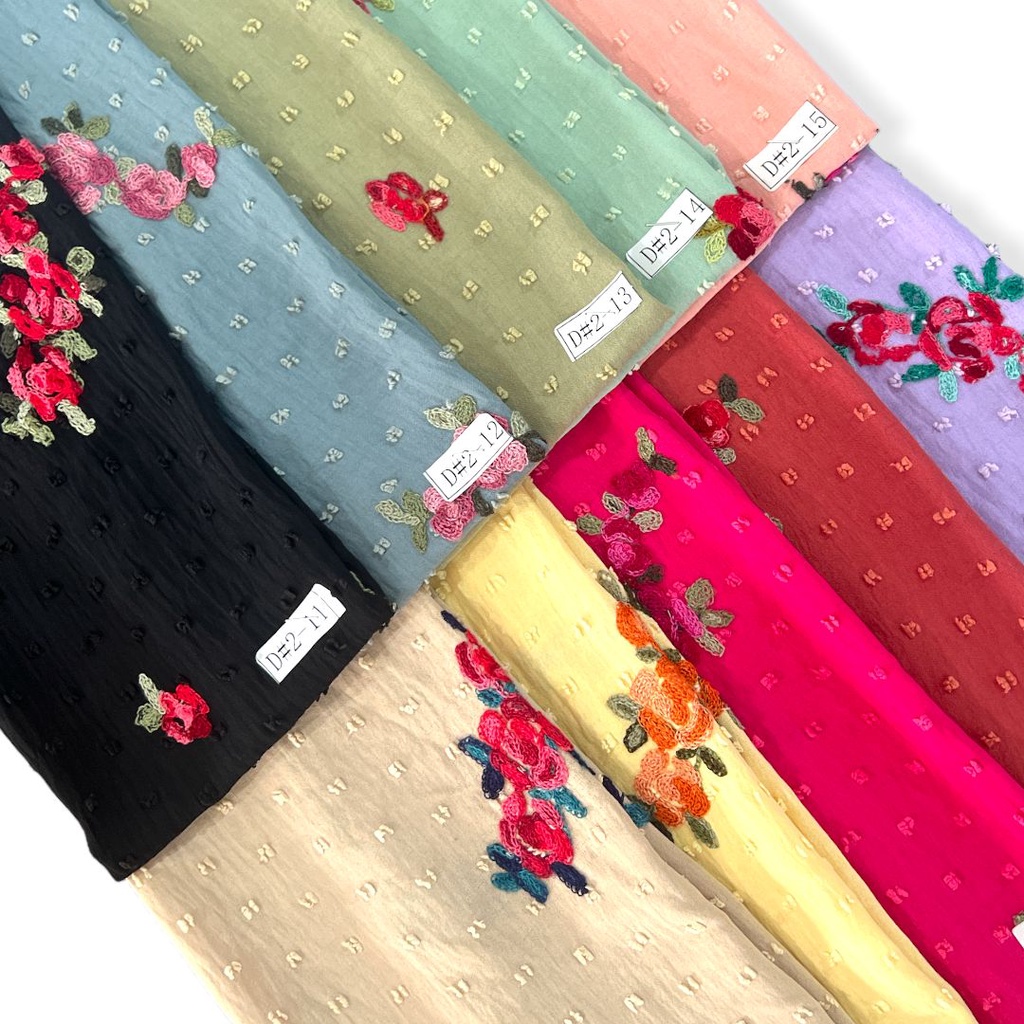 PREMIUM CEY CREPE EMBROIDERY SULAM ITALIAN CREPE/KAIN PASANG BIDANG 60 ...