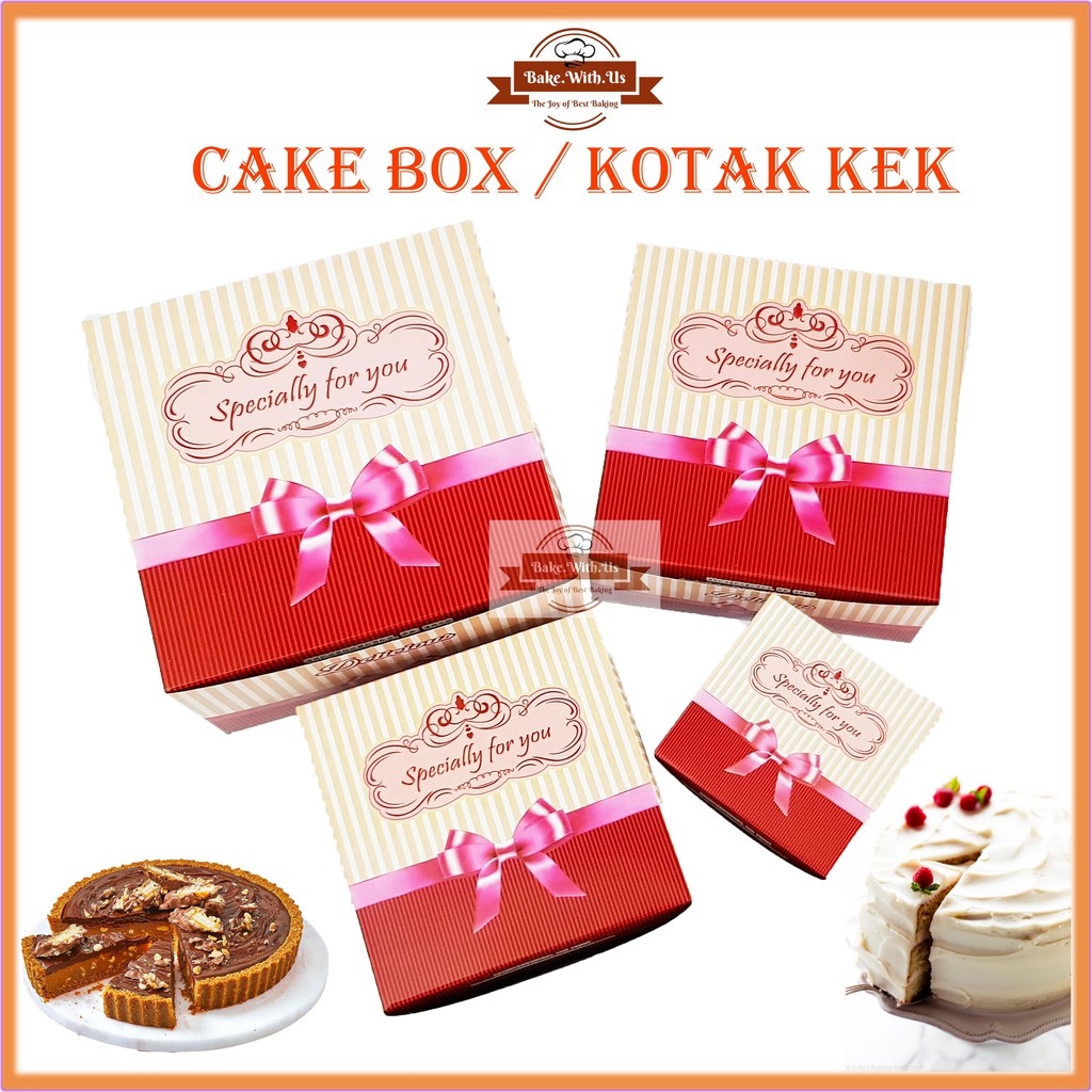 Cake Box / Kotak kek / Bekas kuih raya box | Shopee Malaysia
