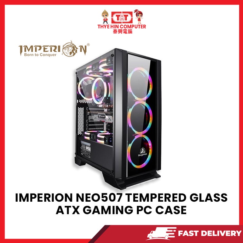 IMPERION NEO 507 TEMPERED GLASS ATX GAMING PC CASE | Shopee Malaysia