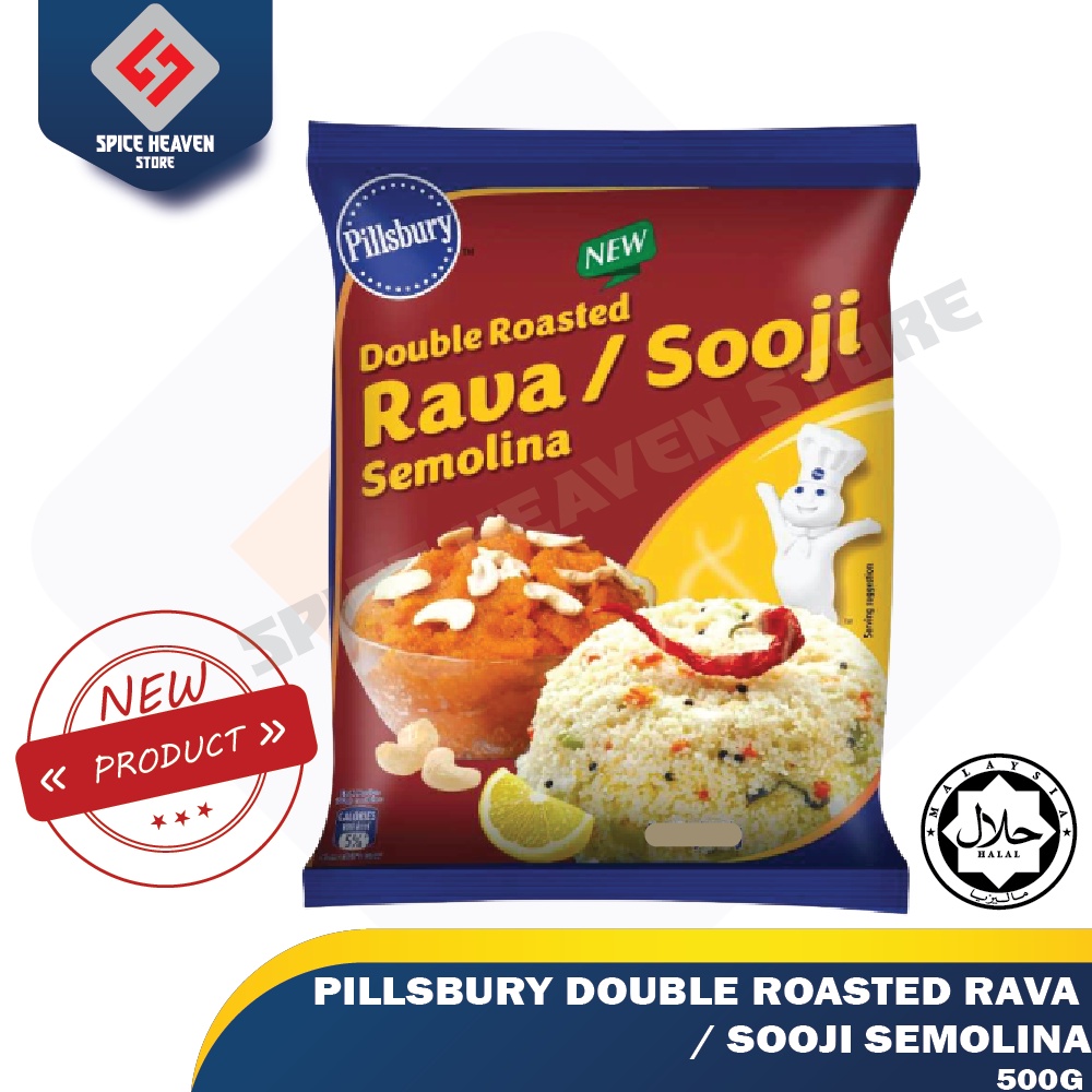(READY STOCK) PILLSBURY DOUBLE ROASTED RAVA / SOOJI SEMOLINA 500G ...
