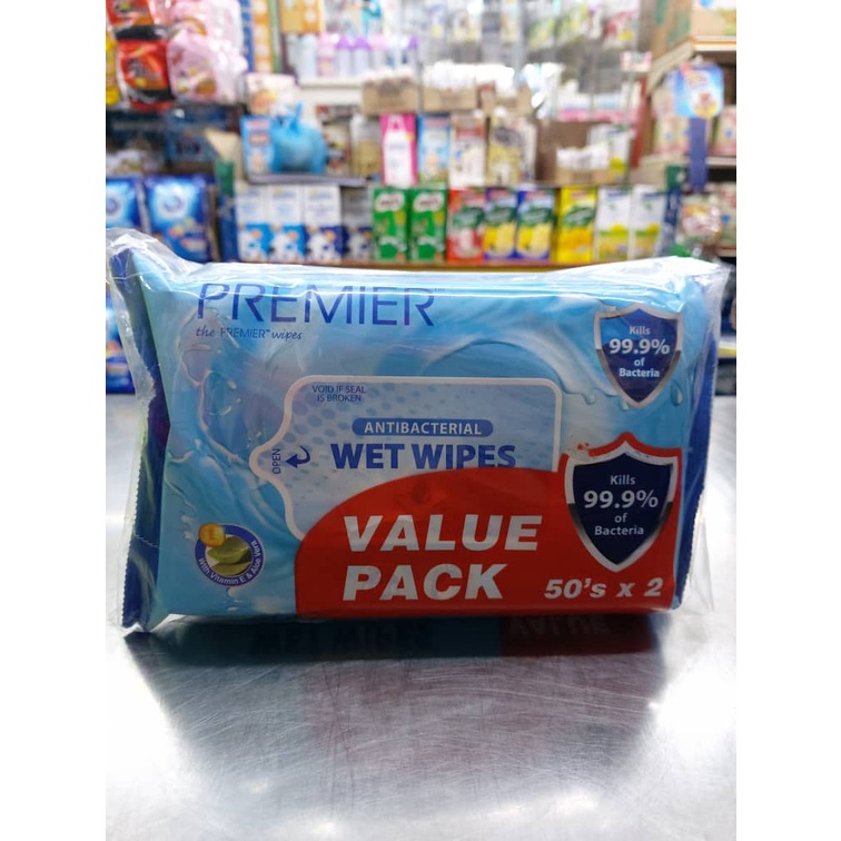 Premier Sanitizing Wipes (2 x 50 wipes) | Shopee Malaysia
