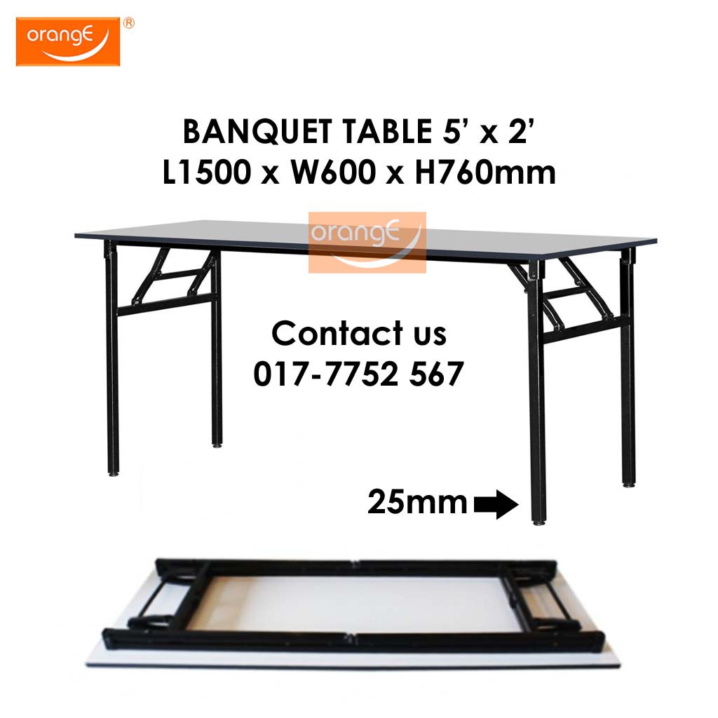 5 x 2 Folding Foldable Portable Banquet IBM Oblong Table | Shopee Malaysia