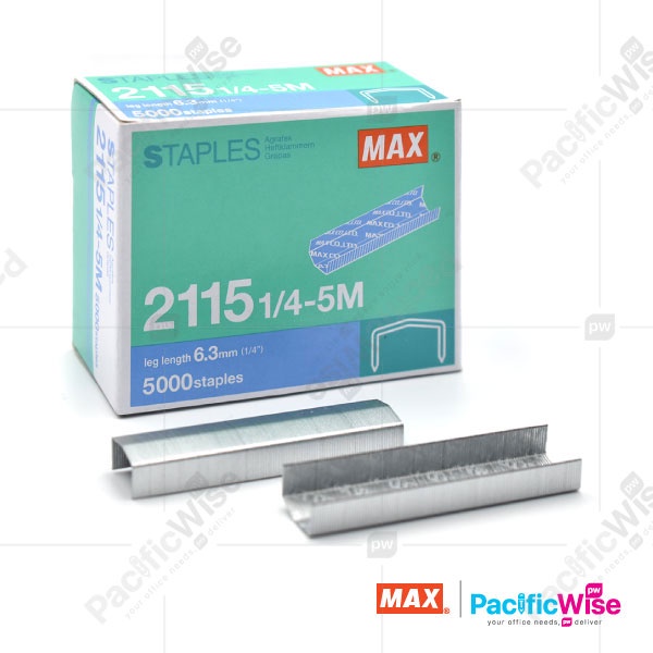 Stapler Bullet 2115 1/4-5M/Max/Peluru Pengokot/Staples (1 Box) | Shopee ...