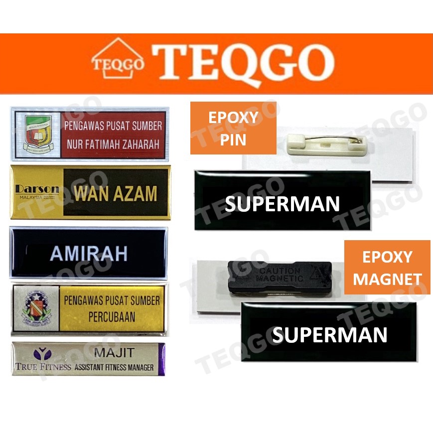 Name Tag PIN or MAGNET Sekolah Cikgu, Penjawat Awam, Kakitangan ...